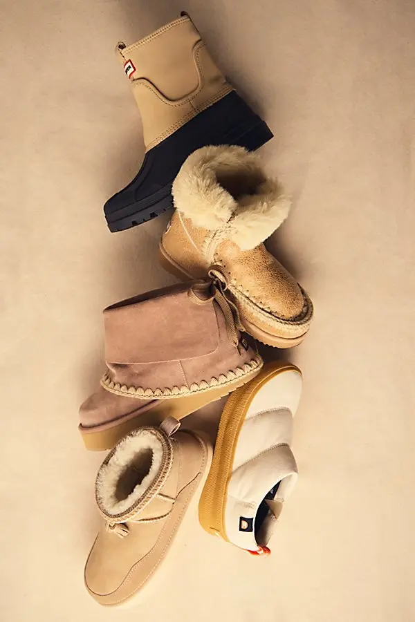 Mou Leather Creston Boots - Crackled Beige