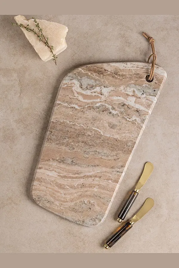 GAURI KOHLI Dakota Marble Cheese Board - Taupe
