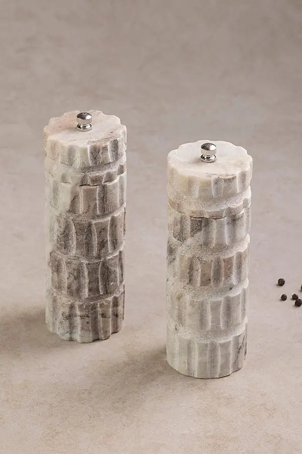 GAURI KOHLI Beatrix Marble Salt & Pepper Set - Neutral