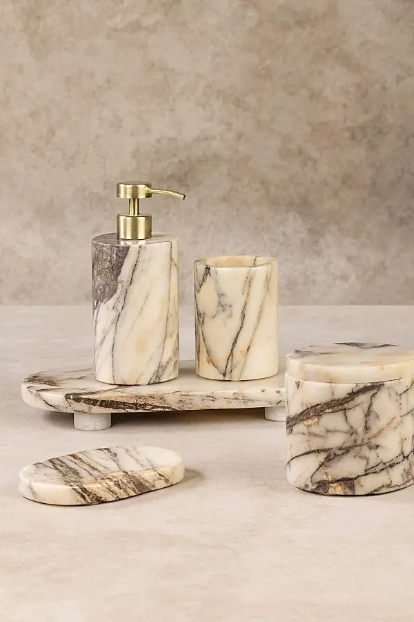 GAURI KOHLI Tangier Marble Bath Set