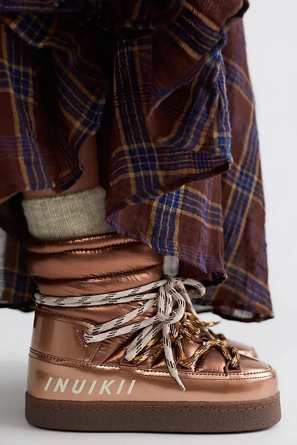 Inuikii Mountain Low Metallic Boots - Brick