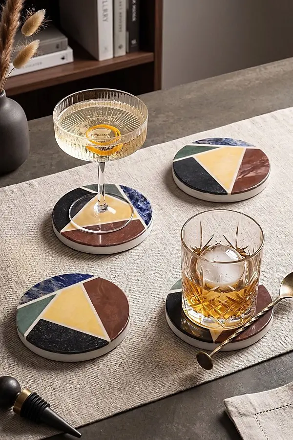 GAURI KOHLI Bennett Marble Coasters