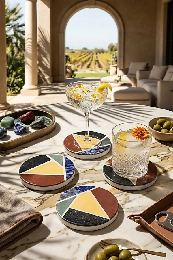 GAURI KOHLI Bennett Marble Coasters