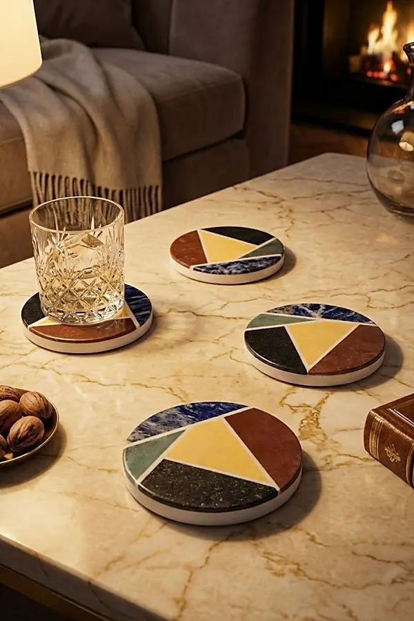 GAURI KOHLI Bennett Marble Coasters