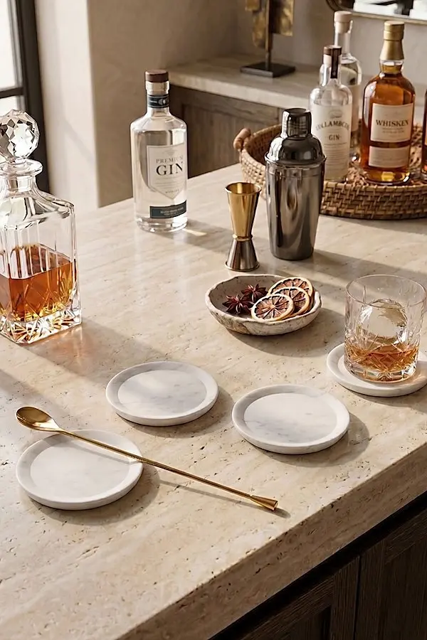 GAURI KOHLI Paloma Marble Coasters