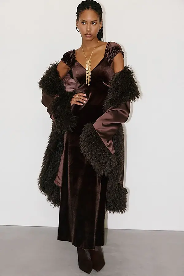 Only Hearts Selma Maxi Slip Dress - Chocolate
