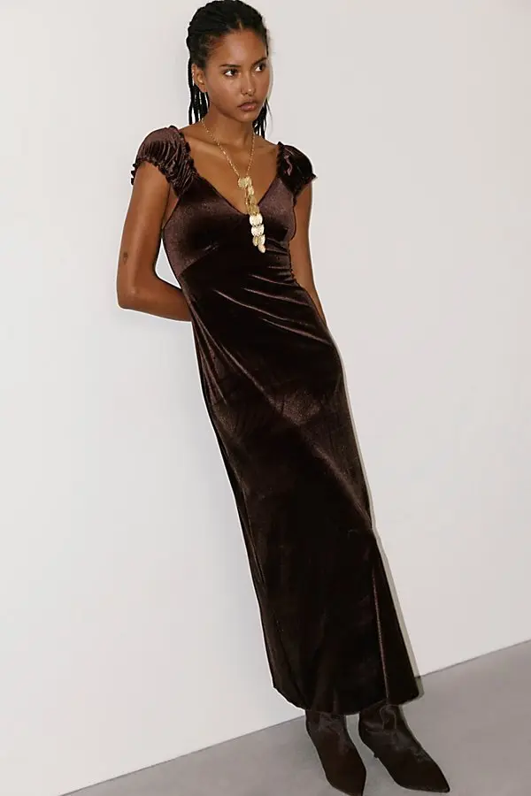 Only Hearts Selma Maxi Slip Dress - Chocolate