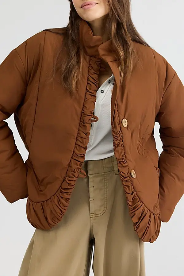 TACH Catania Quilted Jacket - Brown