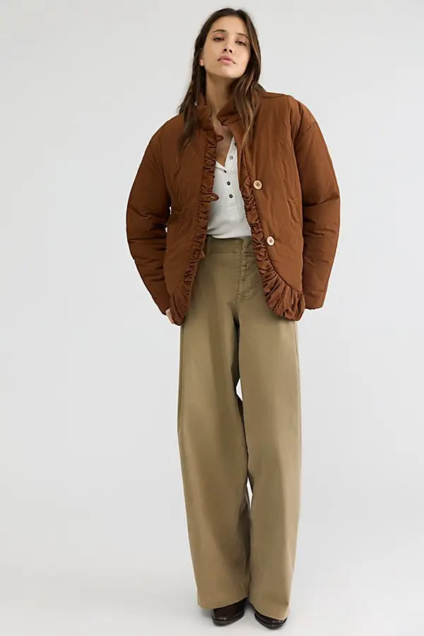TACH Catania Quilted Jacket - Brown