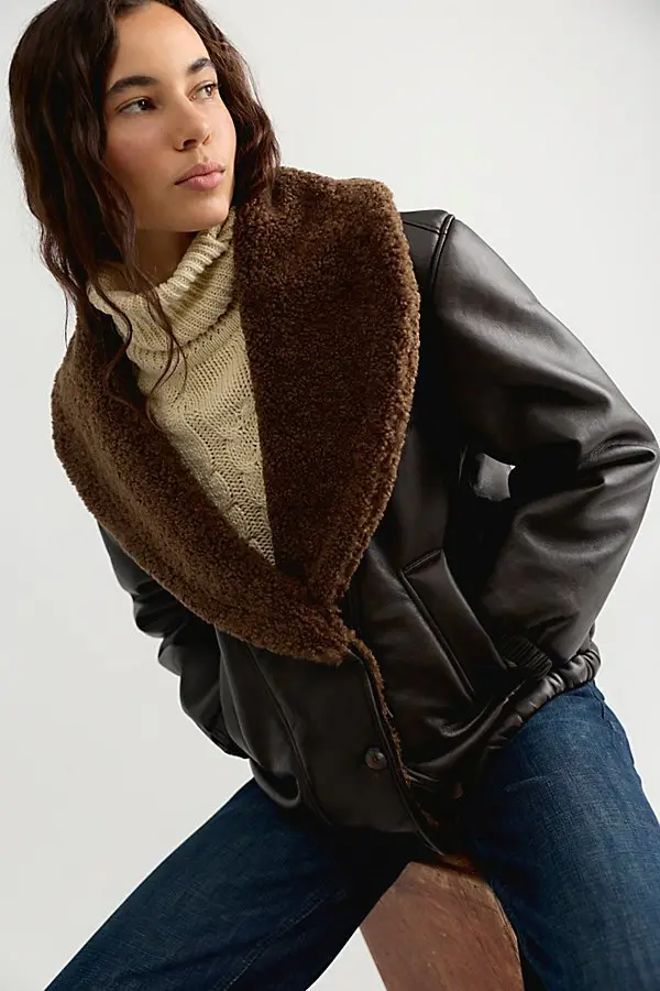 Blanknyc Icon Status Vegan Leather Jacket - Brown