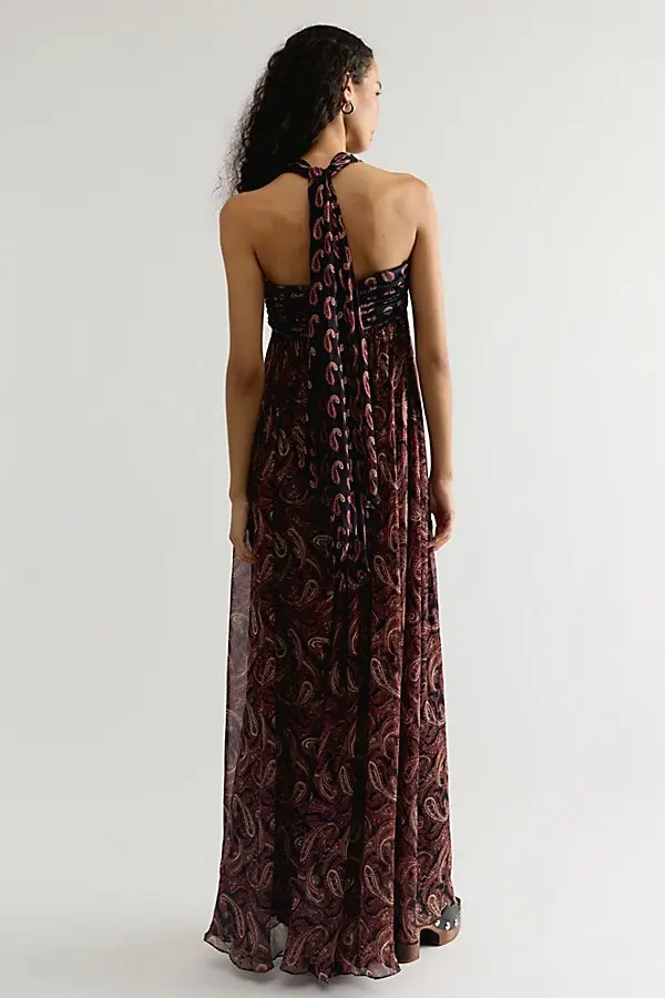 Rococo Sand Freya Ruched Drape Maxi Dress