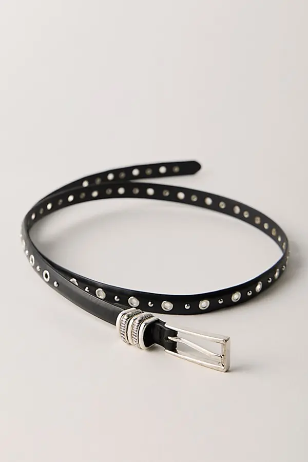 Free People Bowie Slim Belt - Black
