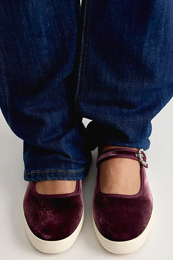 KEDS Maisie Velvet Mary Janes - Fig