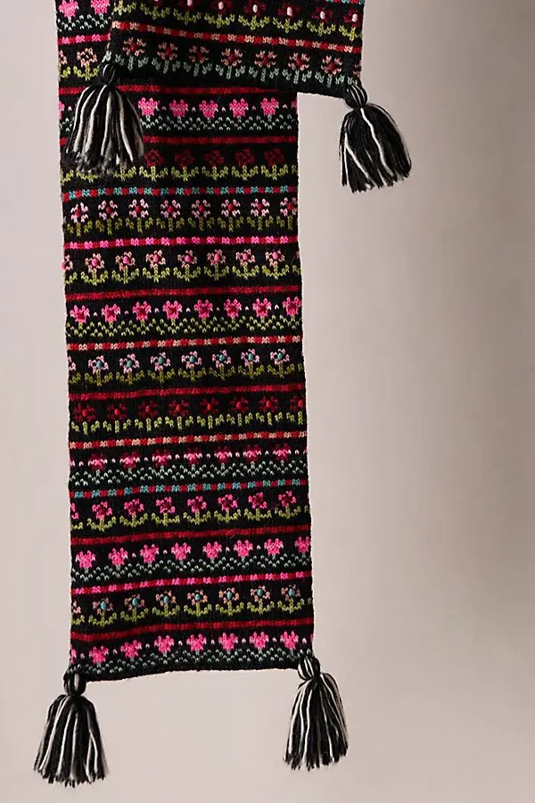 FRENCH KNOT Tulip Wool Scarf