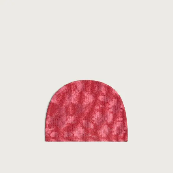 PAOLINA RUSSO Illusion Knit Beanie - Red