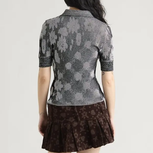 PAOLINA RUSSO Illusion Knit Mini Polo