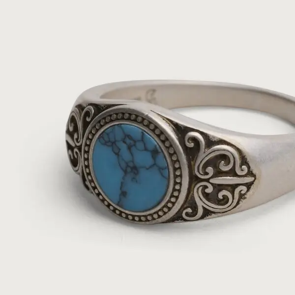 COMMON LINES Aquastone Signet Ring