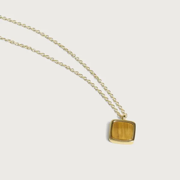 COMMON LINES Tiger Eye Pendant Necklace