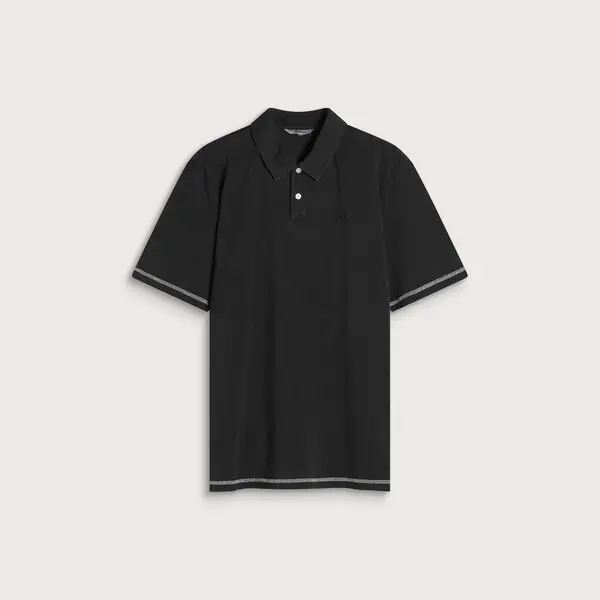 MALBON Fairway Overdyed Polo - Black