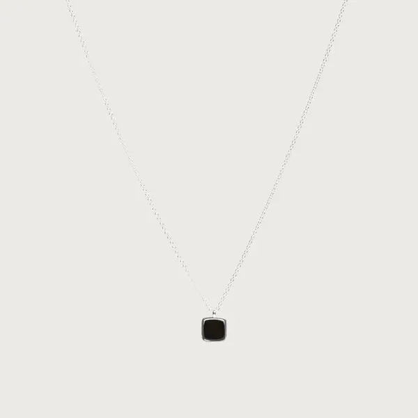 COMMON LINES Onyx Pendant Necklace