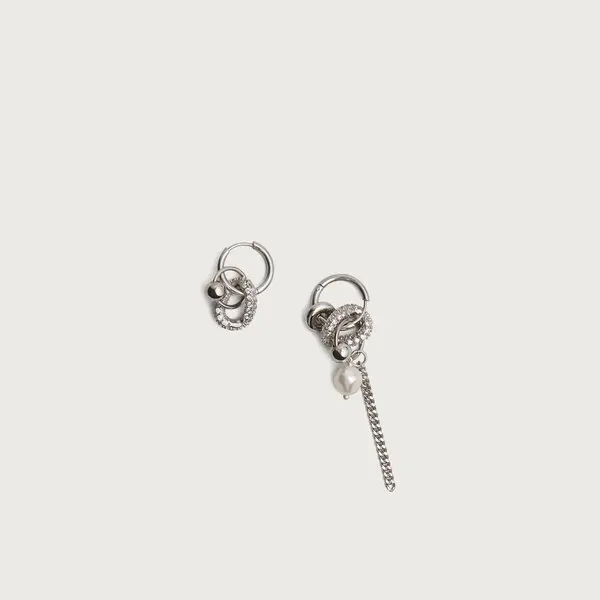 JUSTINE CLENQUET Jade Earrings - Palladium
