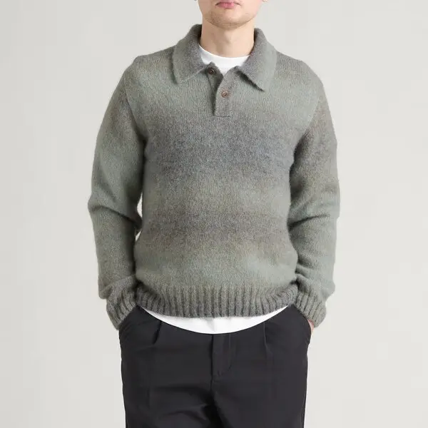 PALMES Alpaca Longsleeve Knit Polo