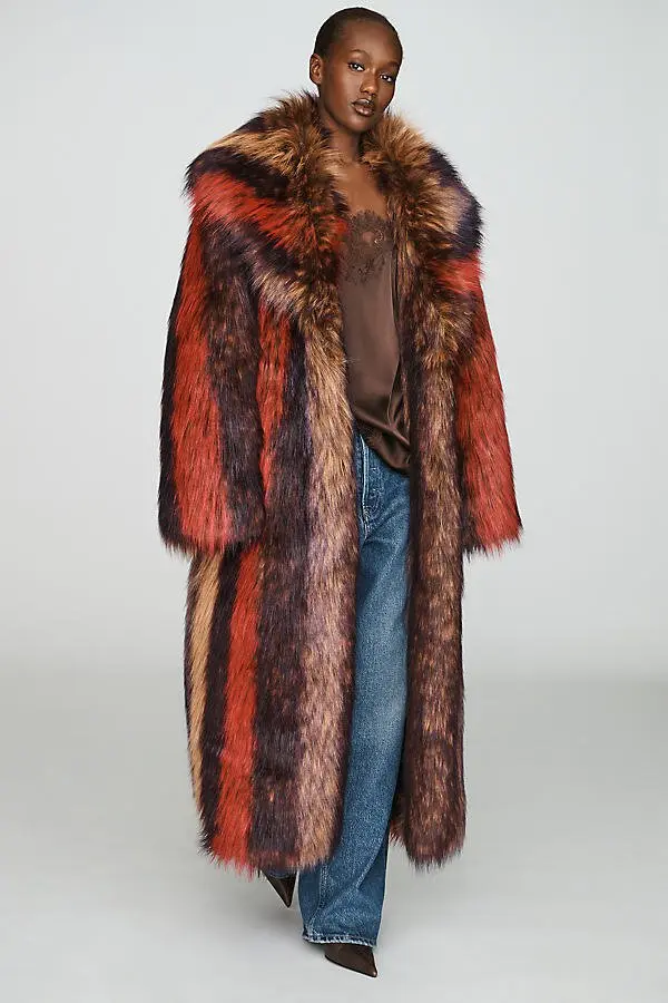 AZALEA WANG Esmara Faux Fur Coat Jacket