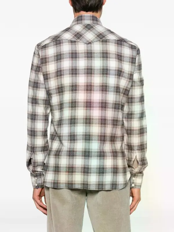 BARBA NAPOLI Check Western Shirt