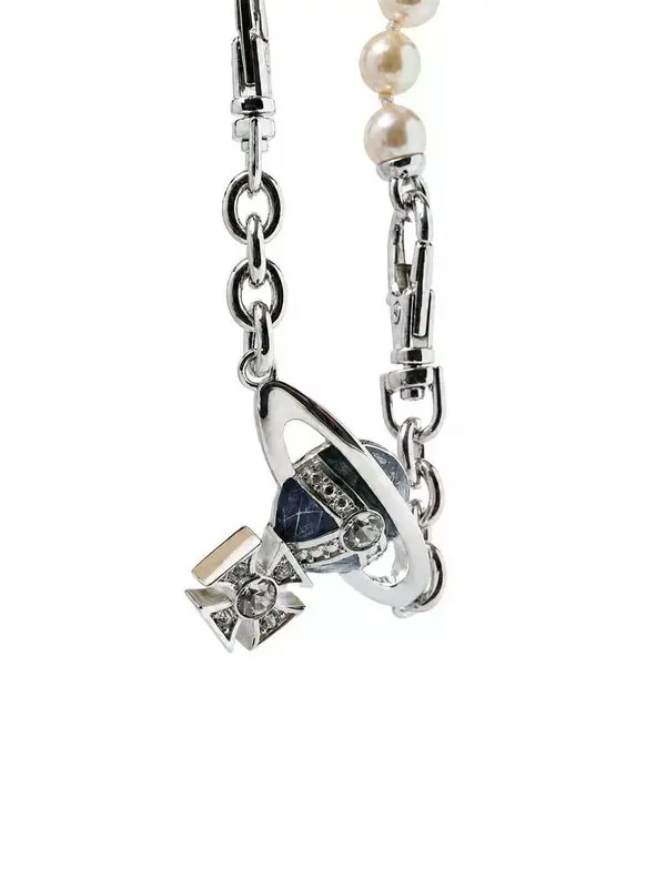VIVIENNE WESTWOOD Orb Faux-pearl Bracelet - Silver