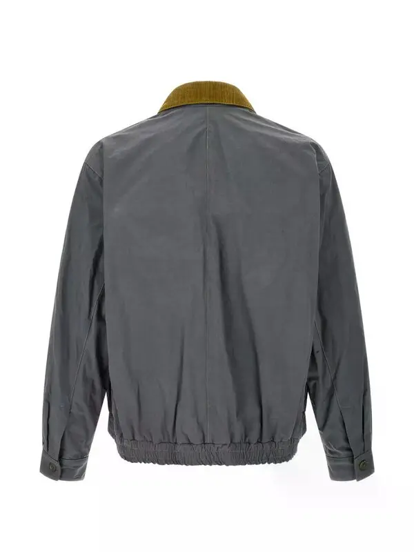 SONG FOR THE MUTE Corduroy-collar Brooch-embellished Jacket