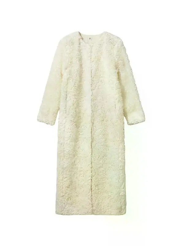 THE GARMENT Hydra Ruffled Longline Coat - White