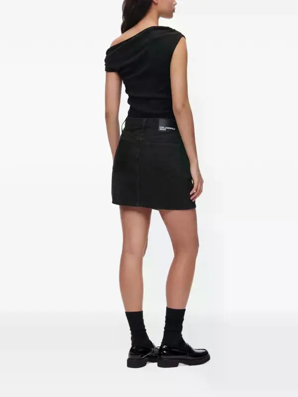 Karl Lagerfeld Wrap Denim Skirt
