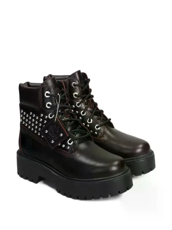 Timberland Stone Street Stud-embellished Platform Combat Boots