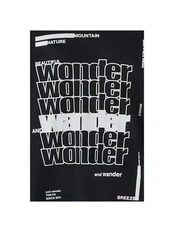 AND WANDER Logo-print Cotton-blend T-shirt