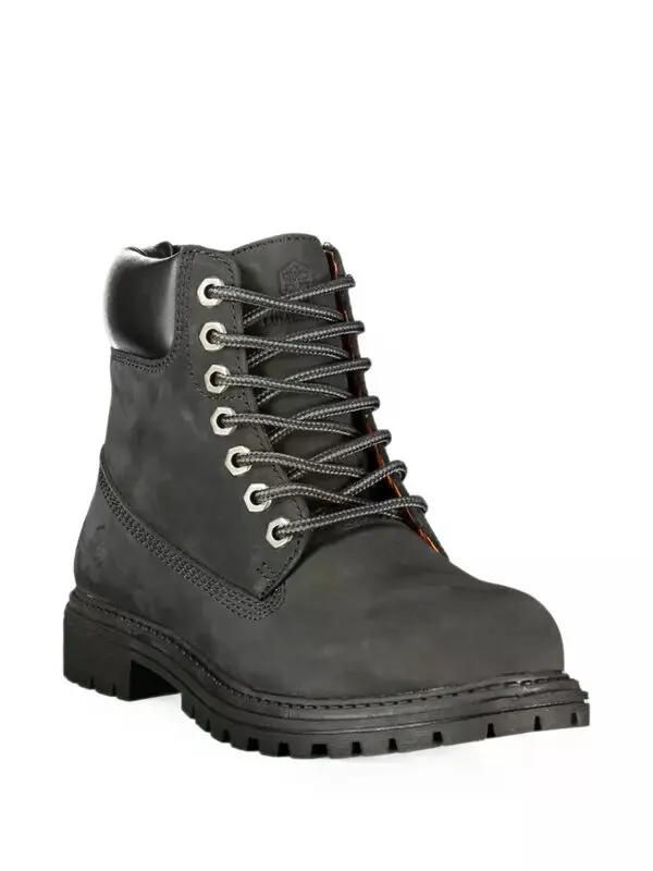 LUMBERJACK Lace-up Padded-collar Combat Boots - Black