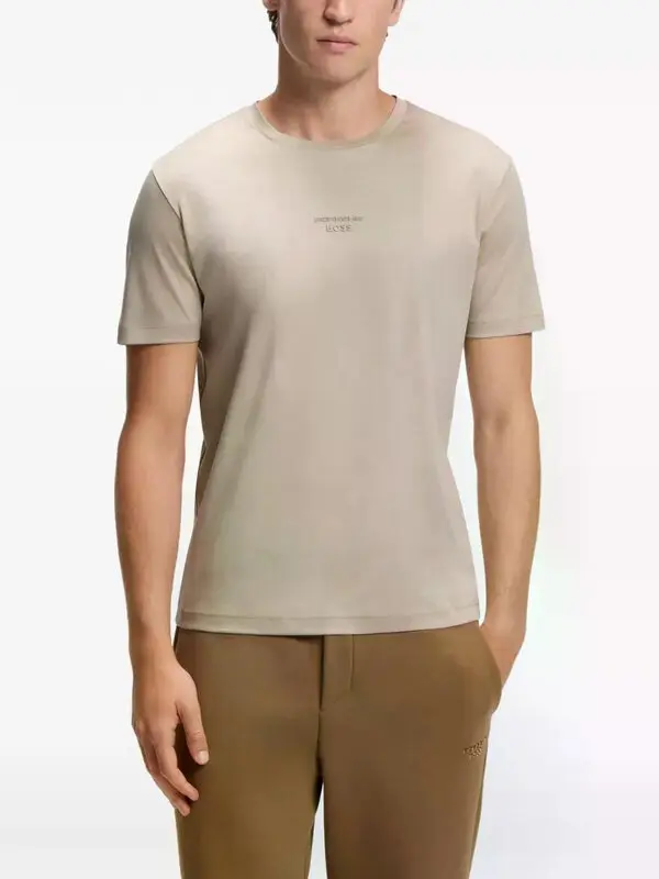 BOSS X Porsche Mercerized-cotton T-shirt With Glossy Logo