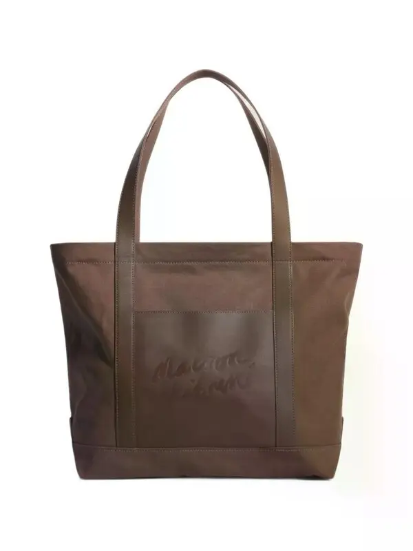 Maison Kitsuné Logo-embossed Tote Bag - Brown