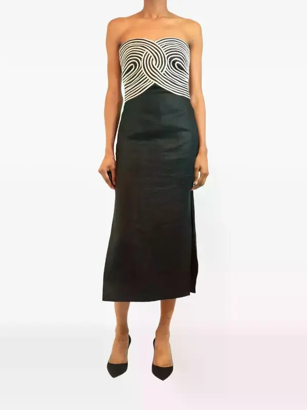 ANDRES OTALORA Strapless Midi Dress