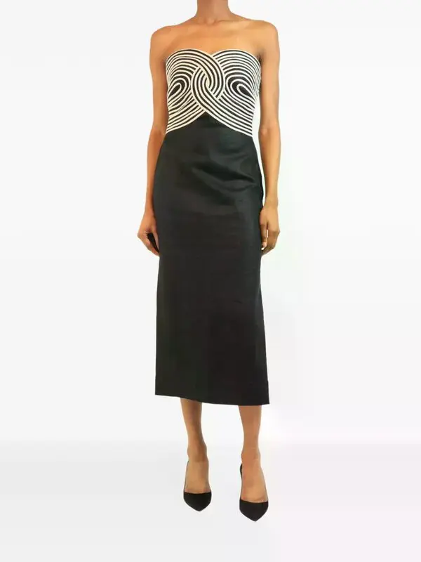 ANDRES OTALORA Strapless Midi Dress