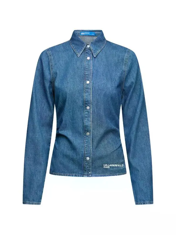 Karl Lagerfeld Long-sleeve Denim Shirt - Blue