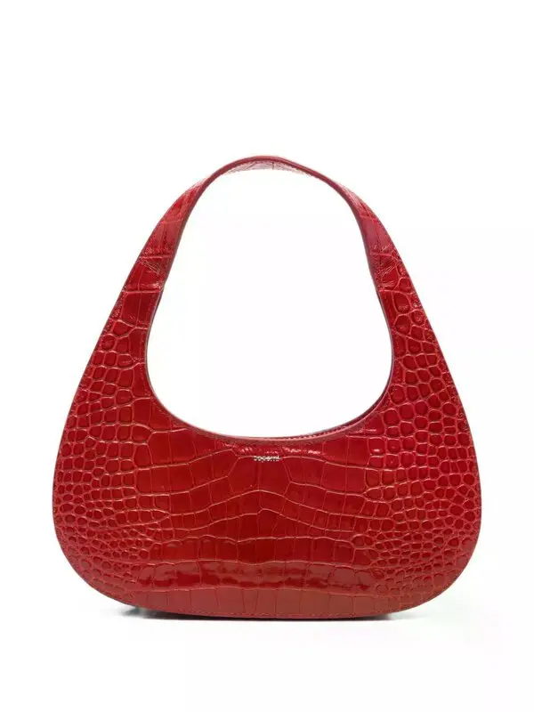 Coperni Swipe Croc-effect Leather Shoulder Bag - Red