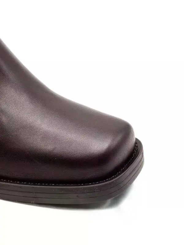 JULIE DEE Harness-detail Square-toe Boots