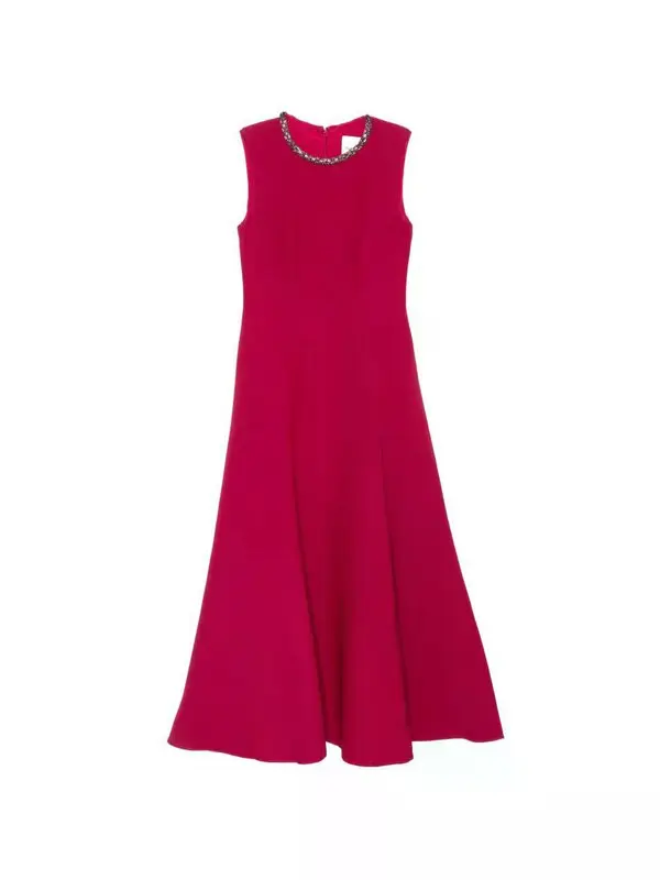 Roland Mouret Crystal-embellished Flared Midi Dress - Pink