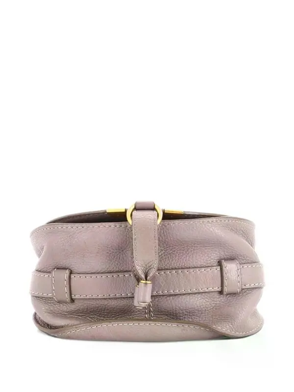 Chloé Marcie Leather Small Crossbody Bag - Grey