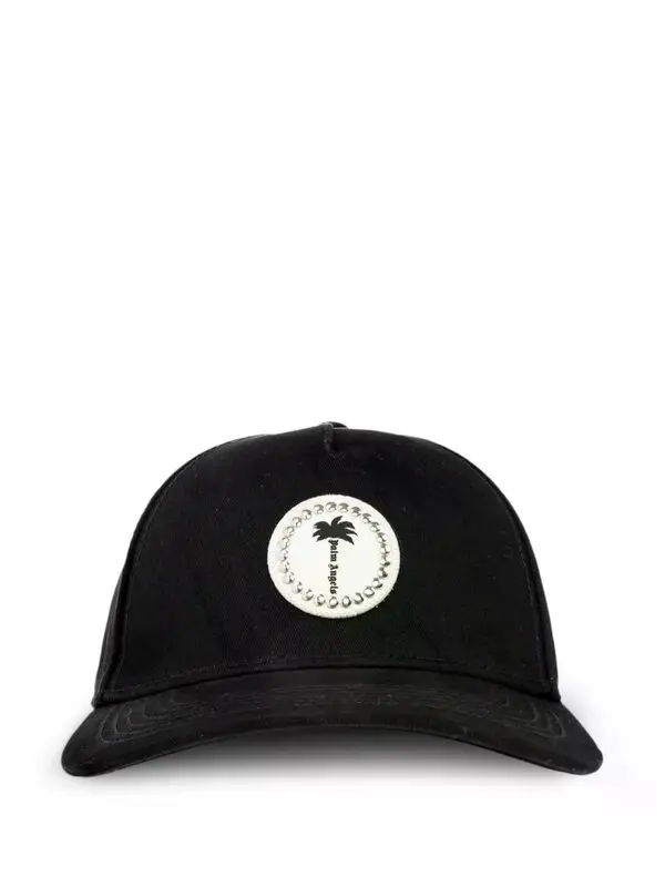Palm Angels Studded Logo-patch Baseball Cap - Black