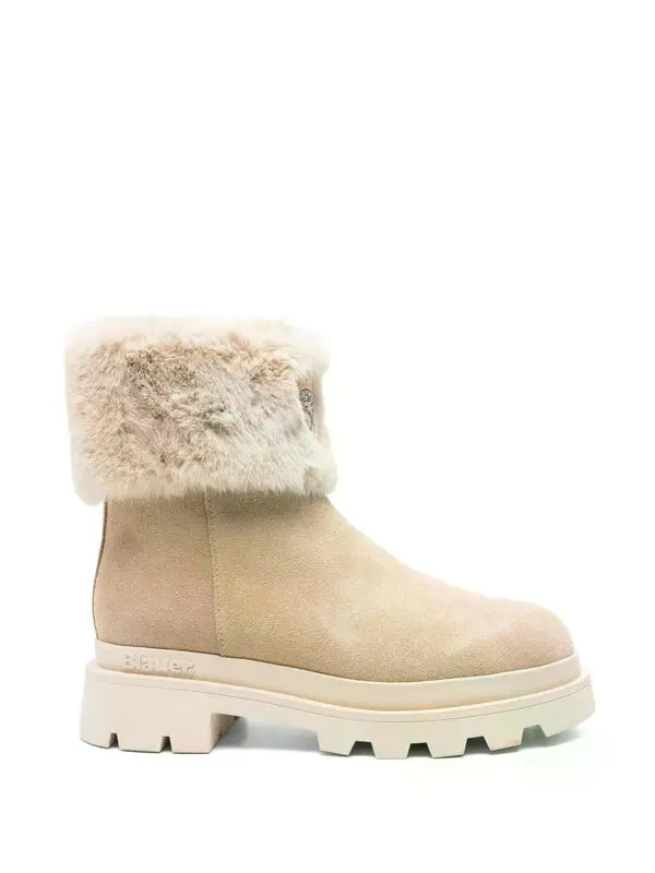 BLAUER. Kimmel 10 Faux-fur Suede Boots - Neutrals