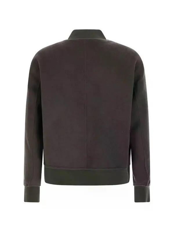 LOW BRAND Zip-up Wool Bomber Jacket