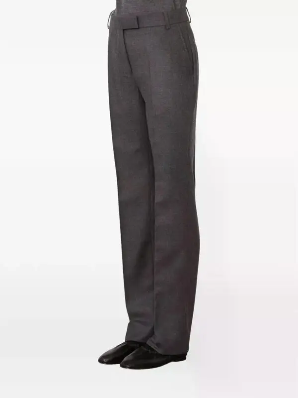 Officine Générale Lenie Pressed-crease Straight-leg Trousers - Grey