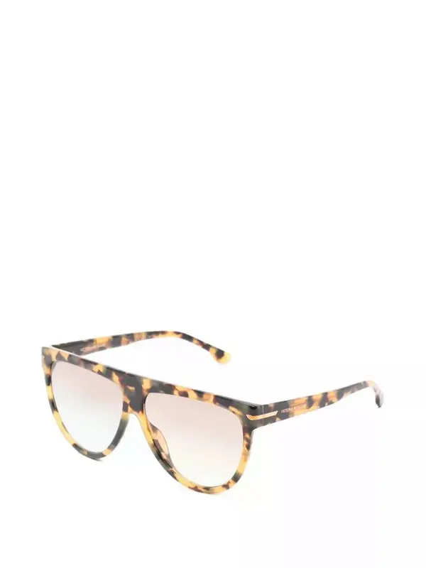 Victoria Beckham Tortoiseshell-effect Flat-top Sunglasses