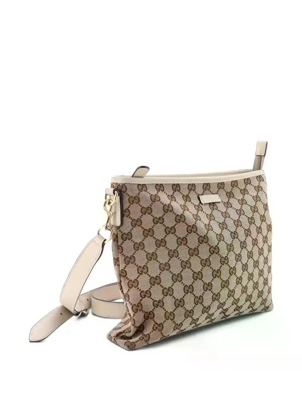 Gucci Flat Messenger Bag Gg Canvas Medium Crossbody Bag